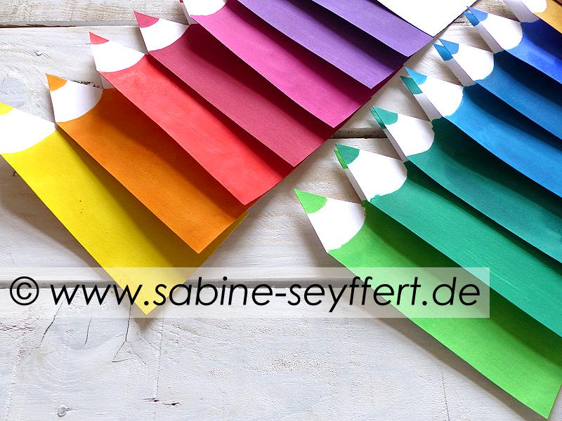 Bastelidee & DIY zur Einschulung: Selbst gemachte Buntstifte als Deko ...