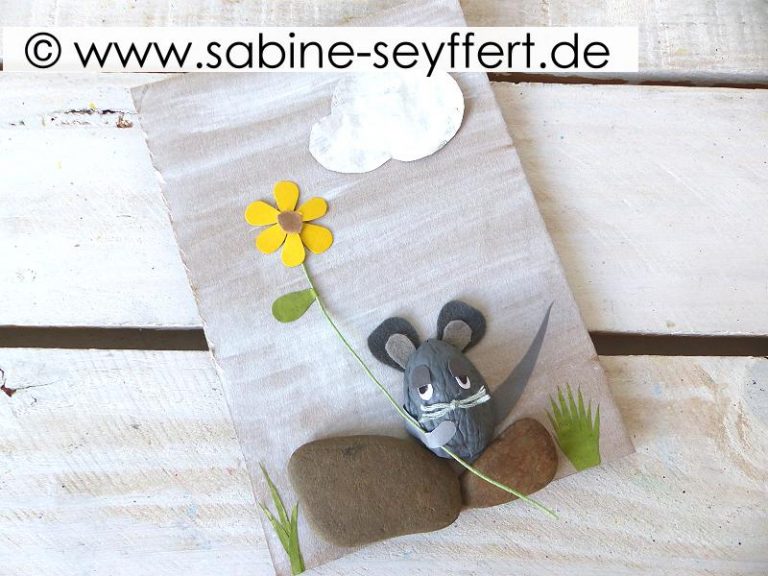 DIY Bastelidee für Kinder: Maus Frederick aus Walnuss & Pappe basteln ...