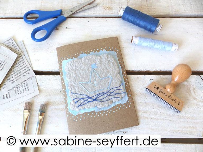 DIY Bastelidee: Postkarten mit geschöpftem Papier gestalten – Kreatives ...