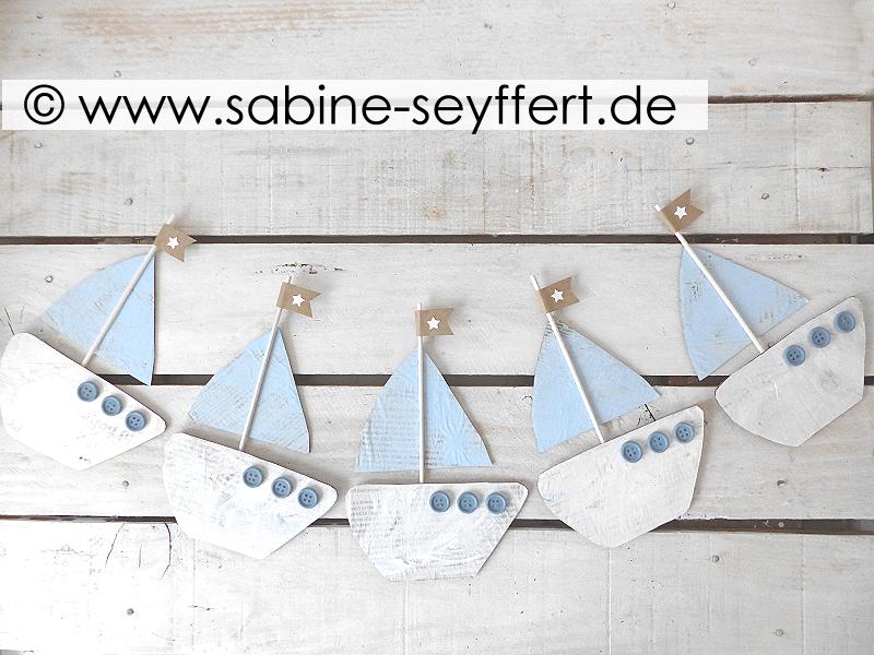 DIY Bastelidee & Deko für den Sommer: Maritime Girlande mit Segelbooten ...