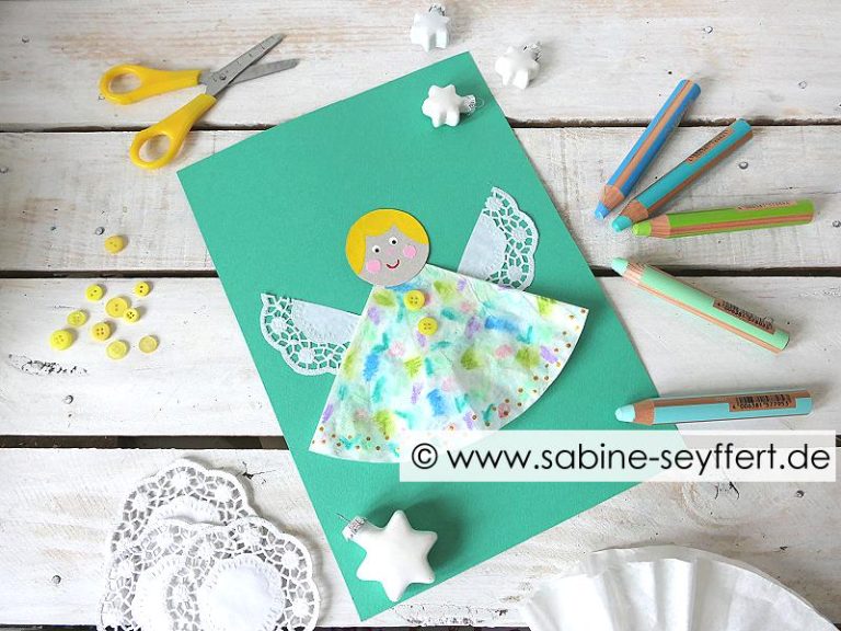Himmlische Bastelidee für Kinder: Weihnachtsengel aus Kaffeefiltern ...